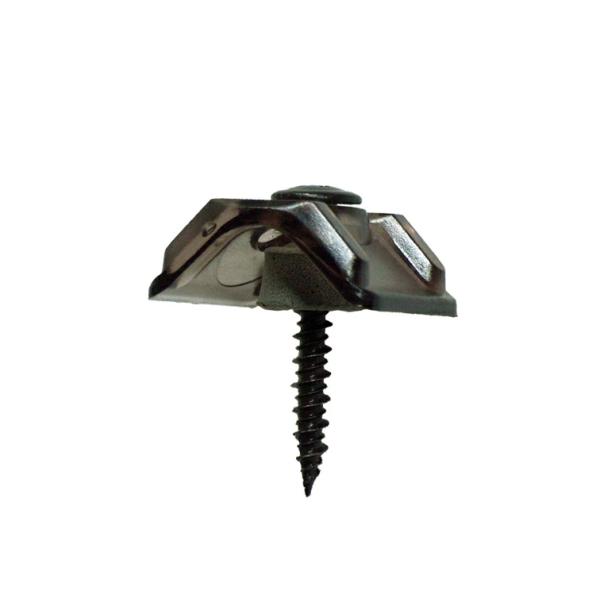 小波の波板を止める木下地用のビスです。サイズ(ミリ)　4.8x35ねじ材質/仕様　鉄/ラスパート座金材質　ポリカ　ブロンズ座金サイズ(ミリ)　幅25x長さ30x高さ11※ビスの頭がシンワッシャー形状になっております。施工にはプラス2番のドラ...