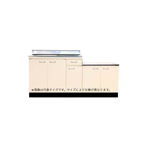 公団型流し台　セクショナルキッチン　※バックガードはオプションになります。品番：OKF-170サイズ：W1700XD550XH800カラー：アイボリー排水部品：小型ゴミ収納器付内部： 片フラベニヤ仕上げ底板：化粧仕上げ丁番：キャビネット丁番...