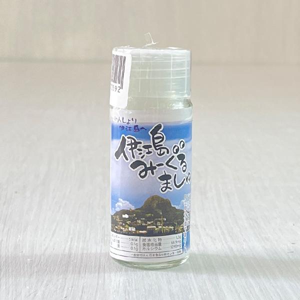 商品名：伊江島みーぐるましゅ 塩 瓶内容量：20g保存方法：高温多湿を避けて使用後は密閉して保存して下さい。原材料：海水栄養成分(100gあたり)：エネルギー：5kcal  たんぱく質：0.1g  脂質：0.1g  炭水化物：1.3g  食...