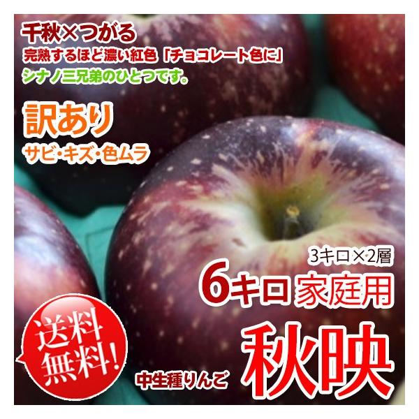 【発売日：2026年09月20日】旬：9月下旬〜約1ヶ月「千秋」と「つがる」の交配種で、果形は円形中玉です。果肉は黄白色でやや硬め、香りが強く、甘みと酸味のバランスがよく、果汁控えめの美味しいリンゴです。約6kgご家庭用(サビ・キズあり3k...