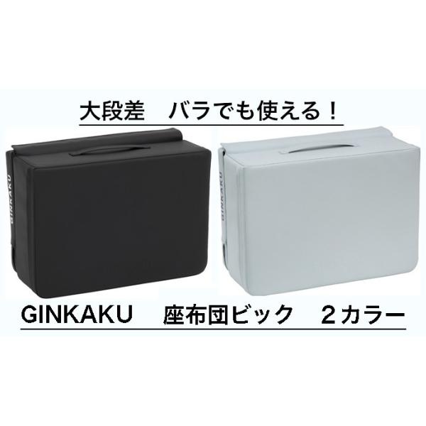 ほぼ、半額！　多彩に使える超段差クッション”GINKAKU座布団ビック”です。普通に開いて使えば、前４cm、後ろ１３cm、段差９cmの大型クッションとして。広げずにそのまま座れば、厚さ１７cmのクッション替わりに。ファスナーで前後が分離でき...
