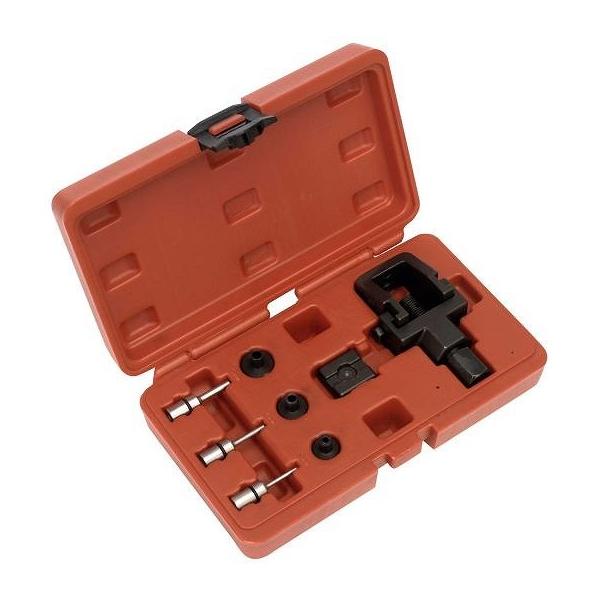 ☆【Sealey】ヘビーデューティーオートバイチェーンスプリッター＆リベットツールセット - MS025