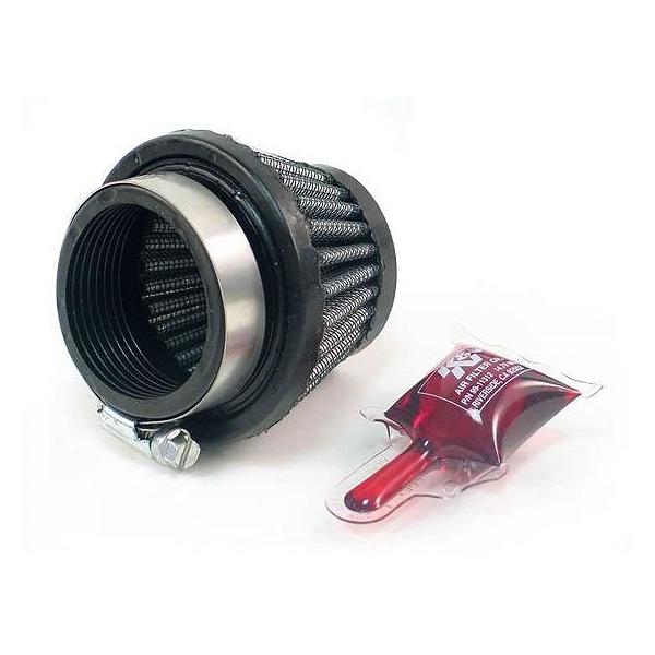 ☆【K&amp;N】フィルターユニバーサルラウンドテーパードエアフィルター　48mm｜51-76mm OD x 51mm L｜Chrome｜Centred