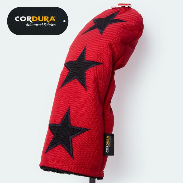 耐久性に優れた繊維で、摩耗、引き裂き、すり切れに強く、高機能ファブリックに求められる特性を備えたCORDURAファブリックを使用したフェアウェイウッド用ヘッドカバーです。☆もCORDURAファブリックを型取り、刺繍で丁寧に縫い合わせています...