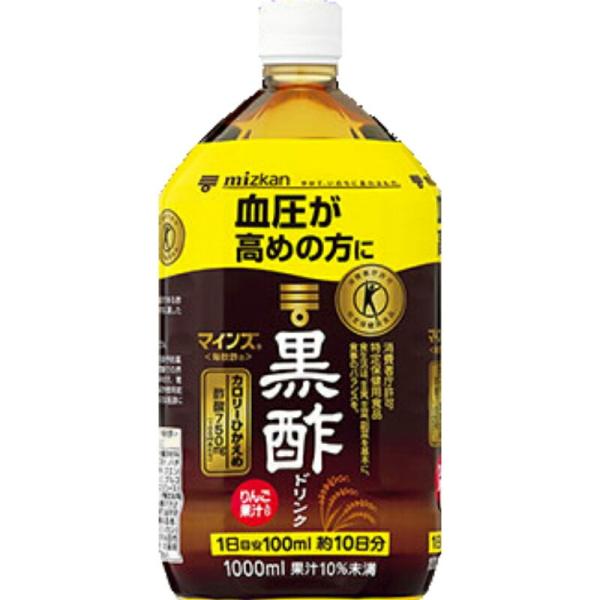 【mizkan】ミツカン マインズ ＜毎飲酢＞ 黒酢ドリンク ストレート 1L×6本(6本×1箱)血圧が高めの方のための、特定保健用食品(トクホ)の黒酢ドリンクです。1日分(100mlあたり)に食酢の主成分である酢酸750mgを含んでいます...