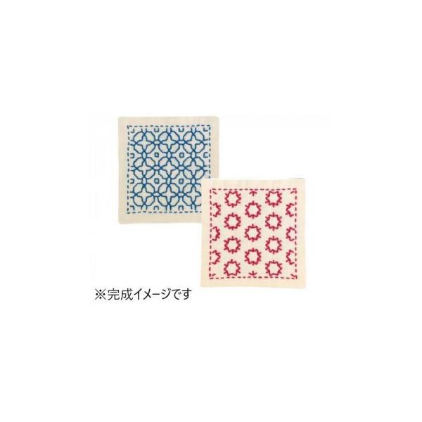 「一目刺し」とは、刺し子の技法のひとつで、一定の針目で縦、横、斜めと同じ方向を順に刺していく技法です。図案は布にプリント済みなので、初心者の方もお楽しみ頂けます。身近なものから刺し子を取り入れて、日々の暮らしに彩りを添えてみませんか。
