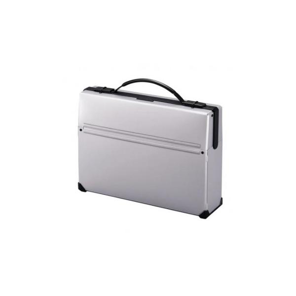 位置を変えられるフリーパーテーション。角を保護し、倒れにくくなるコーナープロテクター。開口部が大きく左右に開くトップインタイプ。操作が簡単なスライドロック。