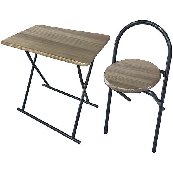 ■サイズ(約)：テーブル/幅70x奥行45x高さ70cm、チェア/幅35x奥行38x高さ67cm 座面の高さ：47.5cm■重量：9kg(テーブル6.25kg、チェア2.75kg)■カラー：ウッドブラウン/ブラック■耐荷重：テーブル/30k...
