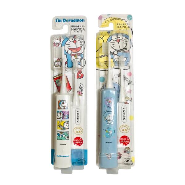キッズ 電動歯ブラシ ミニマム ハピカ ドラえもん DBC?5BDROS 音楽さんぽ 日本製 子供用 超微細振動 7000回 乾電池式 やわらかめ コンパクトヘッド 替ブラシ付 バス法推奨 歯茎マッサージ バス法 ブラッシング 歯垢除去 歯...