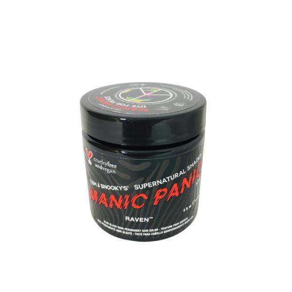 [関連ワード : MANIC PANIC ヘアカラー カラーリング 毛染め ブラック 黒 マニパニ ヘアカラークリーム レイヴァン ]商品名：マニックパニック カラークリーム レイヴン 118ml