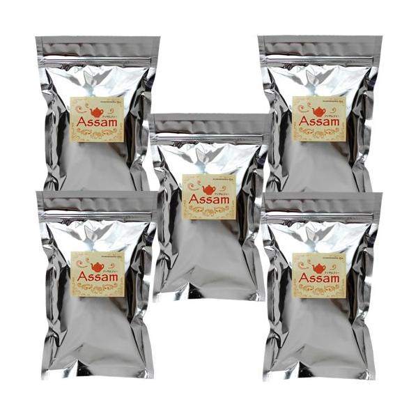 たくさん飲む方向きのアッサム紅茶です。レターパックにて送料無料で発送します。茶葉のタイプはCTCです。チャック付きの袋で、200g入が５個となります。