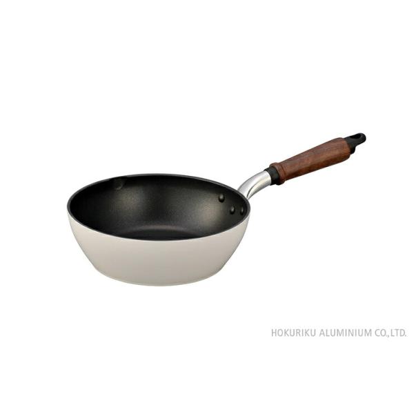 フライパン IHプレール 深型フライパン 22cm 箱入 ホクア   《  北陸アルミ いため鍋 ディープフライパン テフロンTMプラチナプラス加工 日本製 IH対応 HOKUA 》