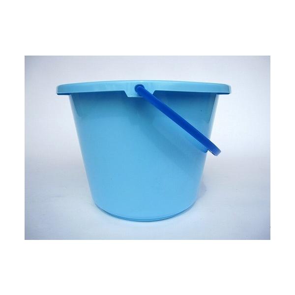 持ち手付き バケツ 広口 10L プラスチック ビックバケツ / ばけつ 持ち手付きバケツ アサヒ化成 園芸用 工場  取っ手付き ブルー 青 大きい ワイド /