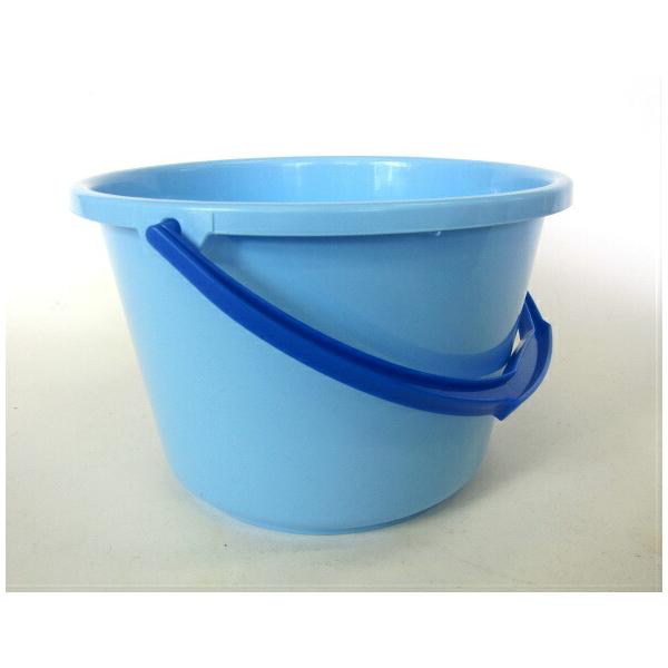 持ち手付き バケツ 広口 8L プラスチック ビックバケツ / ばけつ 持ち手付きバケツ アサヒ化成 園芸用 工場  取っ手付き ブルー 青 大きい ワイド
