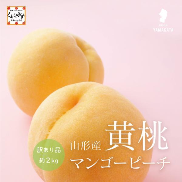 【発売日：2024年07月09日】山形産 黄桃/訳あり品 約2kg/玉数おまかせ