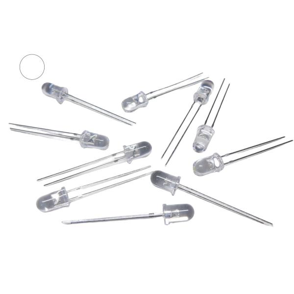 注文数1で100個です。IV:10000mcd 半減角:30° VF:2.9V-3.6V IF:20mA　※たいへん明るいので直視しないようご注意ください。