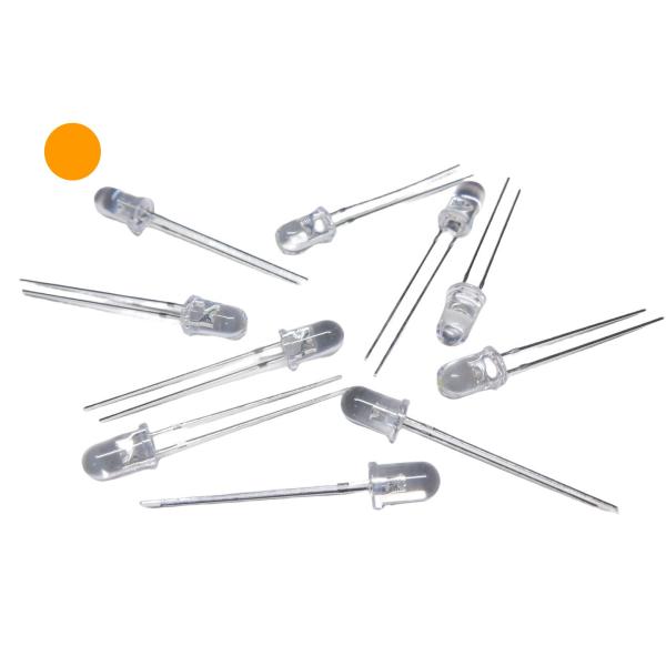 注文数1で10個です。IV:30000mcd 半減角:15° VF:1.8V-2.6V IF:50mA　※たいへん明るいので直視しないようご注意ください。