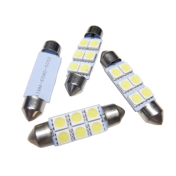 単価は1個あたりです。サイズ：41mm。写真2枚目が純正球で3枚が参考写真です。 ※12V車用です。車種や取り付け場所によっては瞬間的な突入電流でLEDが破損することがありますのでその場合はサージ対策を施してください。※極性がありますので点...