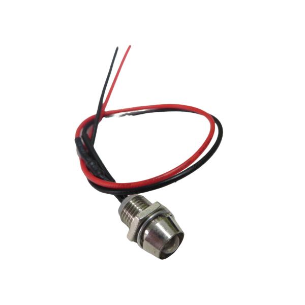 注文数1で1個です。自己点滅型ですのでダミーセキュリティ防犯対策用に適しています。取付穴径: 8mm。コード長: 20cm。