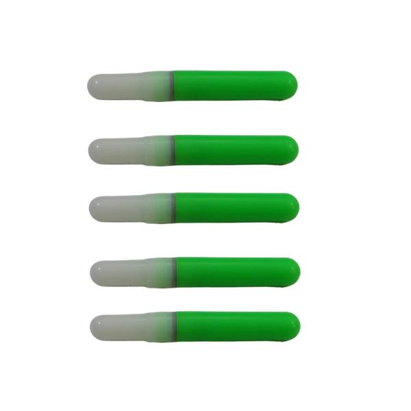 注文数1で5個です。※電池は別売り。・市販のケミホタル取り付けキットのピッタシホルダーに装着できるLED 竿先ライト。・サイズ ： φ4.5mm × 34mm。・使用電池 ： CR311/BR311。