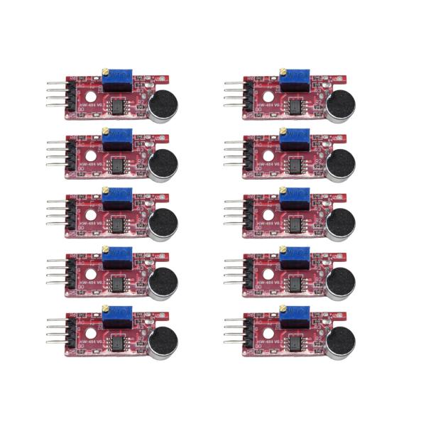 単価は10個あたりです。・モジュールには2つの出力があります。デジタル値はポテンショメータで調整ができます。 ・AO: アナログ出力。マイク電圧信号をリアルタイムに出力します。・DO: デジタル出力。音の強さが特定のしきい値に達すると高レベ...