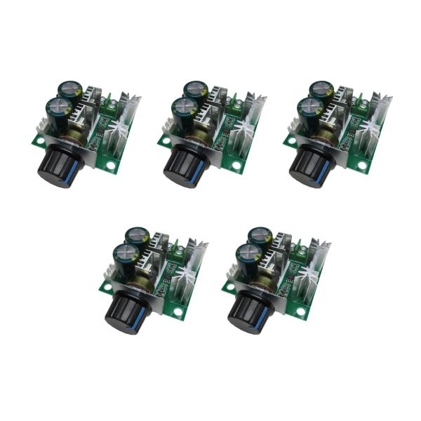 注文数1で5個です。PWM スピードコントローラー 1個 DC12V-DC40V DC10A DCモーター回転数制御・PWM DCモーター速度コントローラーモジュール。・入力電圧範囲DC12V-40V。定格電流10A。※本品は取説無しです。...