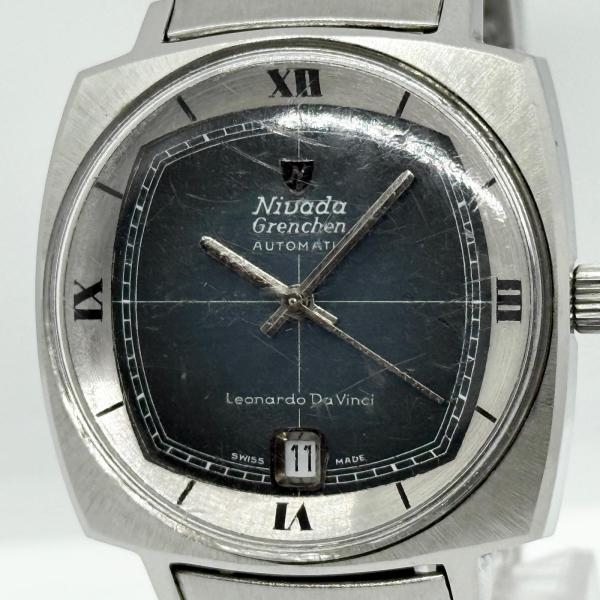 ■商品情報[管理番号]T11346[モデル]レオナルド・ダ・ヴィンチ[シリーズ]Nivada Grenchen ニバダ グレンヒェン[型番]67029[対象]メンズ[ムーブメント]自動巻き[文字盤カラー]グレー[ケースカラー]シルバー[バン...