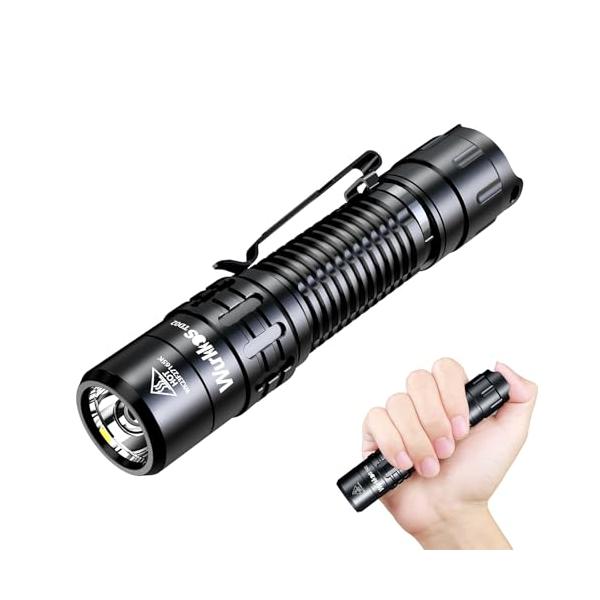 黒色/-/TD02・Color:黒色・超明るく高性能TD02 Led懐中電灯はLuminus USAのSST 40 Led電球を採用。この充電可能な懐中電灯は、明瞭で眩しい2000ルーメンビームを放出し、照射距離は833フィートに達し、可視...
