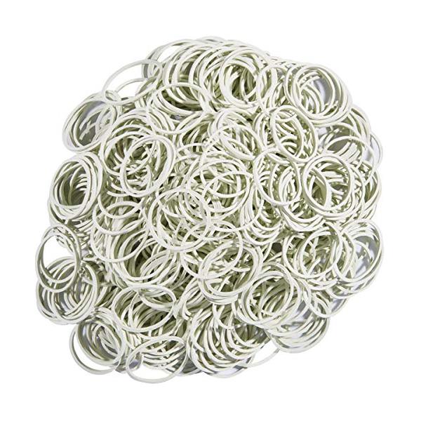 白い/-/-・Color:白い・数：輪ゴム約500本。・サイズ：輪ゴムあたりの直径は約4-5 cm/1.58-1.97、内径は約2.5 cm-3 cm/1-1.2、厚さは約0.2 cm/0.079、幅は約0.14 cm/0.056。・色：白...