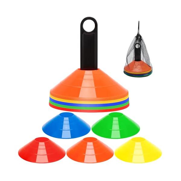 バンドホルダ5色/25枚/-/-・パッケージ個数:1・?高耐久性、破断しにくい：マーカーコーン良質なPE材料で作られ、柔軟性と弾力性があり、踏んでも迅速に回復できる。破断しにくく、繰り返し使用でき、非常に安全である。・?マーカー サッカー用...