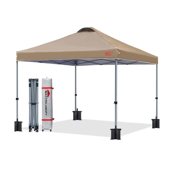カーキ/3x3/SH 10X10 Folding Canopy・Size:3x3Color:カーキ・パッケージ個数:1・?簡単組立デザイン大人2人でラクラク組み立て可能屋根のベント設計で通気性&amp;冷却性アップさらに安定性も向上。脚部は...