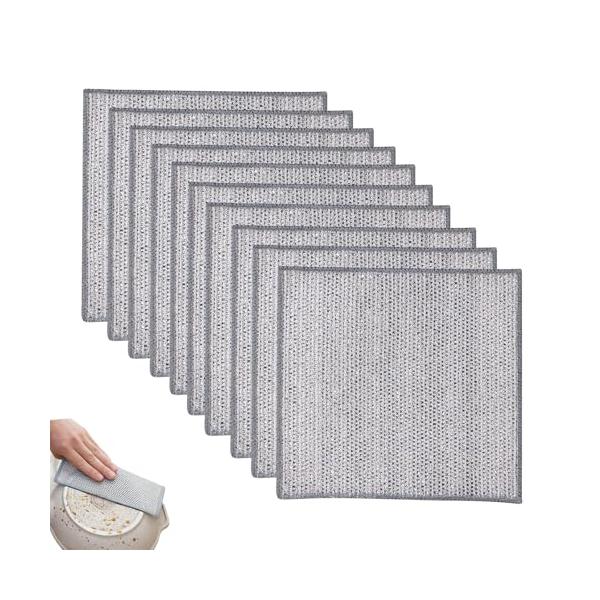 キッチンタオルシルバー/ミディアム/m1・強力な汚れ落とし、コーティングを傷つけないこの金属のふきんは、特別な素材を使用しており、コーティングを傷つけることなく、頑固な汚れを簡単に落とすことができます。油汚れや食べかすも素早くきれいにし、あ...