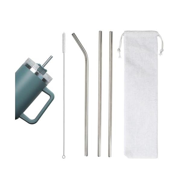 シルバー/26.5センチメートル/Wmxss265・セット内容: ステンレス製ストロー （直径10mm×265mmストレート管1本、直径6mm×265mm直管1本、直径6mm×265mmエルボ管1本）・お手入れ用品: 専用ストローブラシ（長...