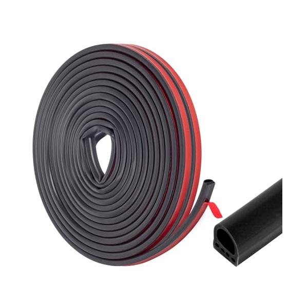 ブラック/幅14mm*厚さ12mm*6M/-・Size:幅14mm*厚さ12mm*6MColor:ブラック・高密度シリコンゴム素材 このドア隙間テープ、目に見える厚みのある高密度シリコンゴム素材で作られており、コストはEPDM素材の3倍です...
