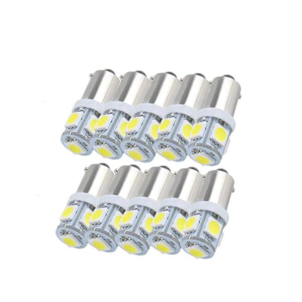 ホワイト/-/-・Color:ホワイト・BA9S 24V 角マーカー 球 5050SMD LED 5連 G14 ホワイト 白 10個+予備1個・全長30ミリ　口金直径9ミリ・10個セット+予備1個・トラック用角マーカー サイドマーカー ルー...