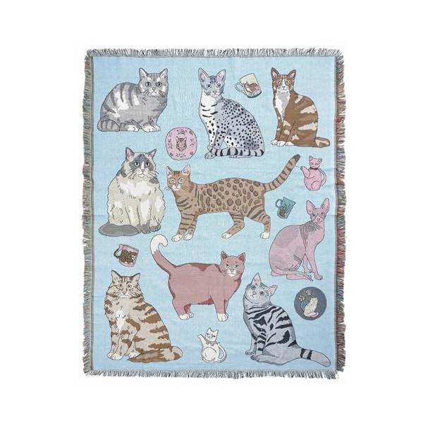 猫/130X160cm/1・ピクニック、車中泊、旅行、バンライフ、キャンピングカー、キャンプ、グランピング