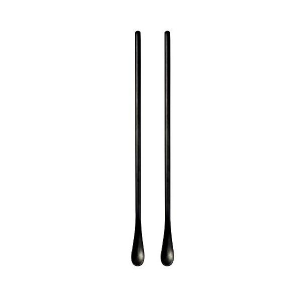 実用的ブラック/-/-・Color:ブラック・サイズ：長22CM 幅1.2CM 重量：37ｇ/本　カラー：シルバー/ブラック　セット：2本・飲み物に砂糖やミルクを混ぜたい時などにぴったりです。・本体の材質はサビないのSUS304高級ステンレ...