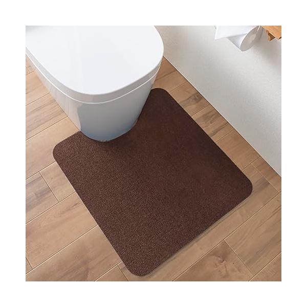 ビターブラウン/55 x 60 cm 長方形/KZ-12・Size:55 x 60 cm 長方形Color:ビターブラウン・パッケージ個数:1・置くだけで、ずれない吸着タイプのトイレマットです。薄手タイプで、段差を感じない薄手タイプですので...