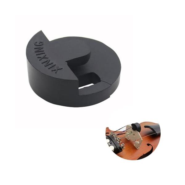 -/-/LWH-346・2つ穴 バイオリン 用 直径：約2cm，厚さ：約1cm・バイオリンの音量制御用サイレンサー - 音量制御に最適なツールで、バイオリンの音を減衰またはミュートして高音を低減します。・家庭での練習や夜間の演奏、アパートや...