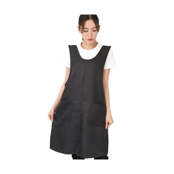 エプロンブラック/SHA004/ML/-・Color:ブラック/SHA004Size:ML・撥水加工ポリエステル100％　撥水加工ですので、汚れや水に強く、シワになりにくいです。家事や炊事だけでなく、お仕事用にもおすすめです。撥水加工は永久...