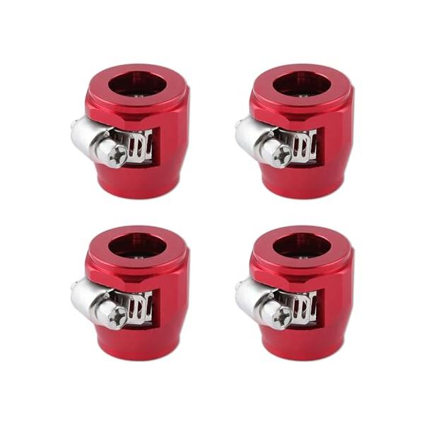 インダストリアル赤い/120mm/-・パッケージ個数:4・用途：トランスミッションクーラーホース、シリコンラジエターホース、ドライヤーホースなど、燃料/オイル/ディーゼル/ガス/空気/水ホースチューブパイプのナイロンまたはステンレススチール...