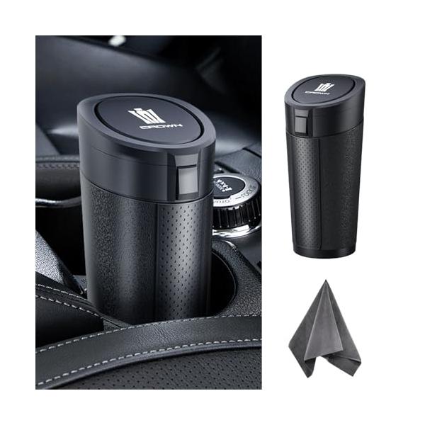 ブラック/クラウン/-・Color:ブラックSize:クラウン・??車 専用ロゴ ・美観性 この車内ごみ箱は CROWN 専用ロゴが印刷されており、車内の雰囲気を良くし、高級感を増します。車 クラウン のカスタムパーツおしゃれ。・??乾湿ゴ...