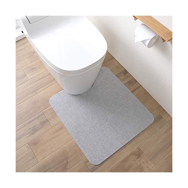 薄手タイプライトグレー/55 x 60 cm 長方形/PF-104・Size:55 x 60 cm 長方形Color:ライトグレー・パッケージ個数:1・置くだけで、ずれない吸着タイプのトイレマットです。薄手タイプで、段差を感じない薄手タイプ...