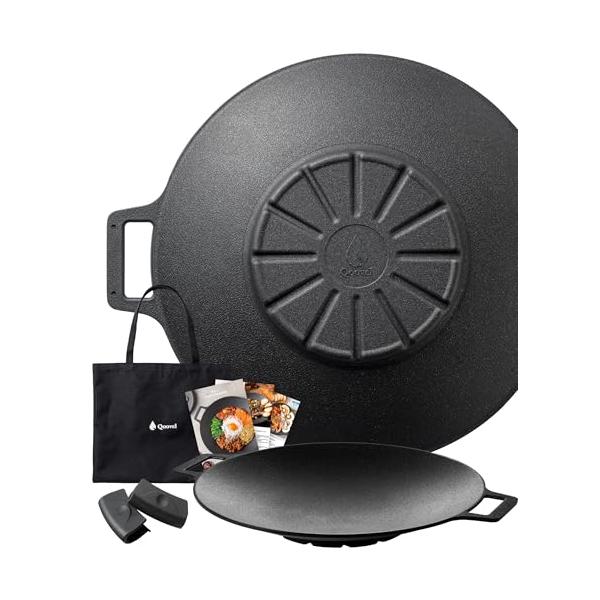 本体＋収納バッグ/縦33cmx横40.4cmx厚さ4.8cm/QV-MG01-33CS・Color:本体＋収納バッグ・深さ4.5cm、料理の幅が広がる従来型より約1cm深くなった深型版マルチグリドル。こぼれにくく油ハネしにくいから、煮込みや...