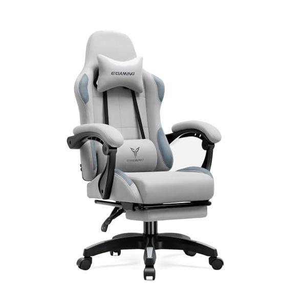 グレー/大型/BEE・Color:グレー・パッケージ個数:1・インフルエンサーが愛用するゲーミングチェア若い世代のニーズに応えるため、私たちは市場調査を重ね、コンパクトで洗練されたデザインのゲーミングチェアを開発しました。`通気性あるのファ...