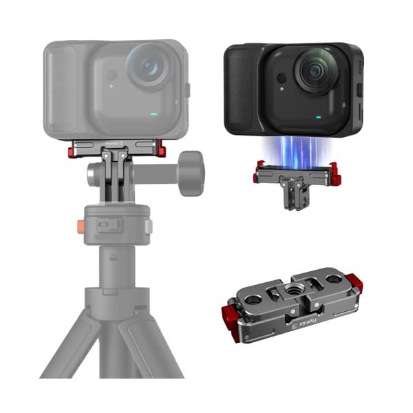 1.対応機種：Insta360 Go Ultra カメラ・2.アルミニウム合金製で軽量、高硬度、全方位保護、耐衝撃性を実現。クイックリリースアクセサリーとクリップの組み合わせでGo Ultraを確実に固定します。・3.マグネット式スナップ留...