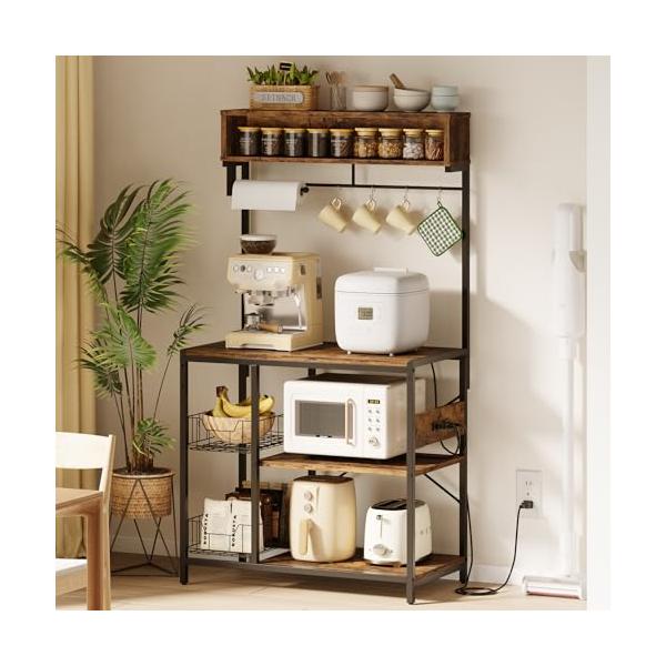 ヴィンテージブラウン/幅84.6×奥行41×高さ165.5cm・コンセント付き/K100884SJP-RST・Color:ブラウンSize:幅84.6×奥行41×高さ165.5cm・コンセント付き・パッケージ個数:1・キッチンに必要電源コン...