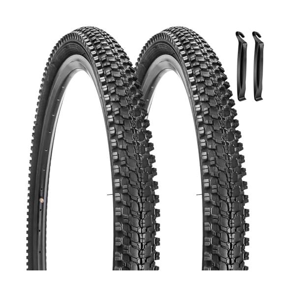 2本タイヤブラック/26×1.95/-・Size:26×1.95Style:2本タイヤ・自転車 タイヤ 26 1.95 セット内容：26インチ タイヤ2本+タイヤレバー2本。・自転車 タイヤサイズ: 26x 1.95インチのマウンテンバイク...