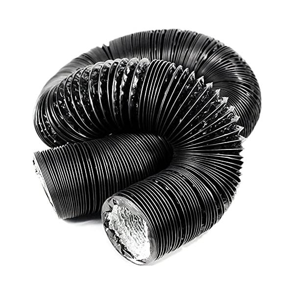 黒/φ150mm 2m/-・Size:φ150mm 2m・特徴： 二層構造の為、断熱し高密度で送風、耐久性、耐腐蝕にも優れた蛇腹ダクトホースです。・高張力ばね鋼スパイラル螺旋ワイヤー内蔵を内蔵。伸縮性があり、屈曲しやすいので配管工事が簡単で...