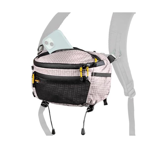 アウトドアバッググレー/長さ26センチメートル、幅7センチメートル、高さ13センチメートル/HKJP-chestbag-002・Color:グレー・いいフィット感でリュックの容量を拡張可：ショルダーベルトは取り外したり、調整したりすることが...